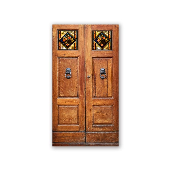 Miniature Faux Wood Door With Door Knockers Brown Paper Door - Etsy
