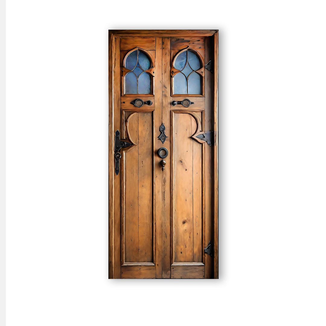 Faux Miniature Wood Door/printed Door Mounted on Chipboard/diorama ...