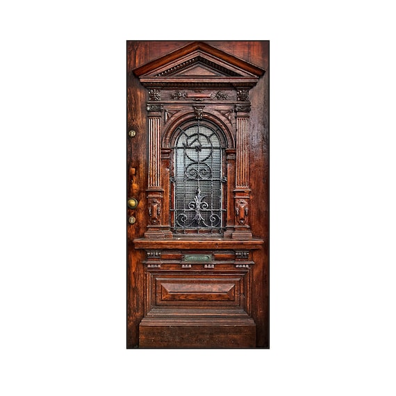 Miniature Faux Wood Door With Glass Window Paper Reproduction - Etsy