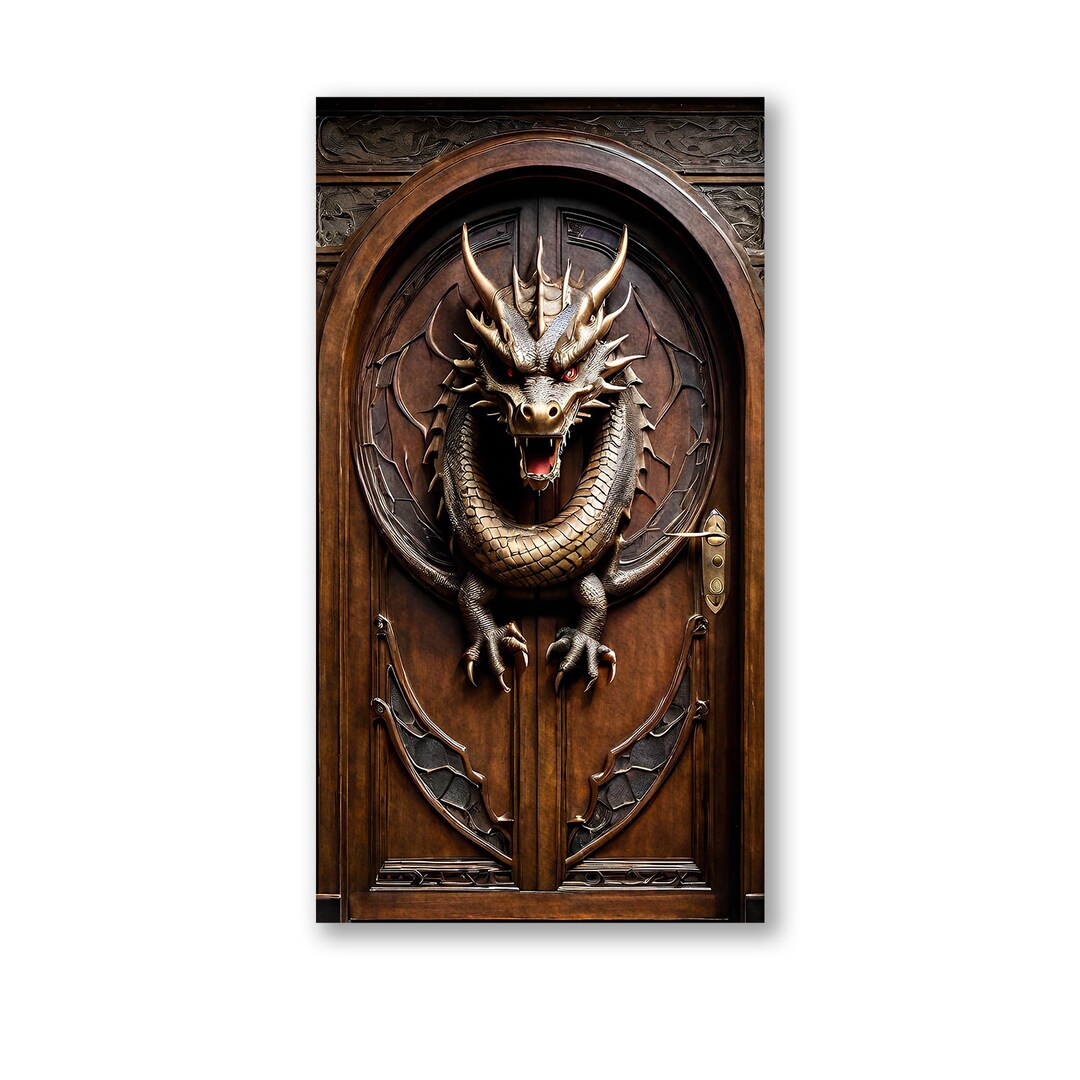 Faux Miniature Dragon Door/door Printed on Paper/chipboard Doors/fairy ...