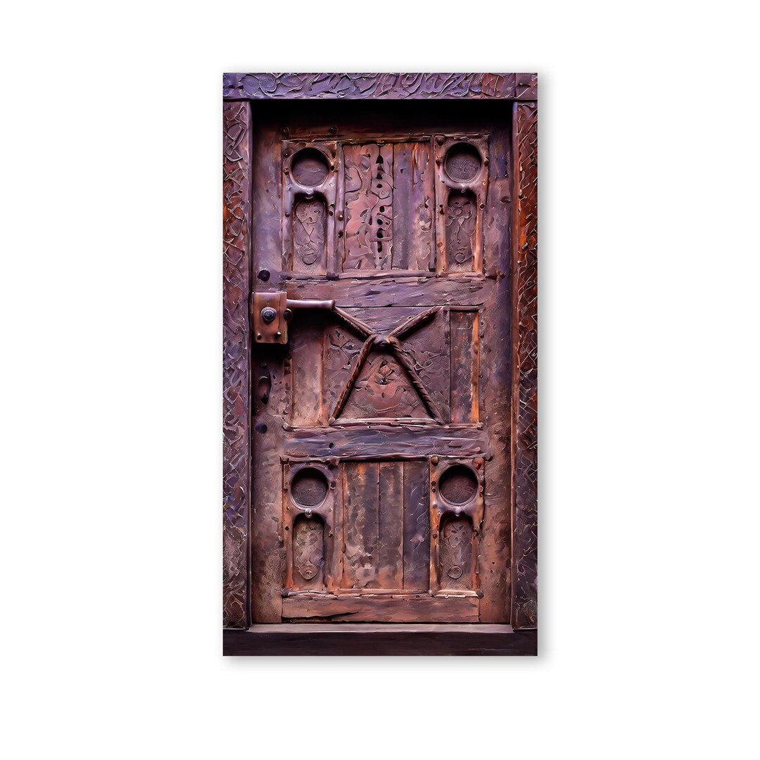Miniature Rustic Witch Door/printed Paper Doors/diorama Decor ...