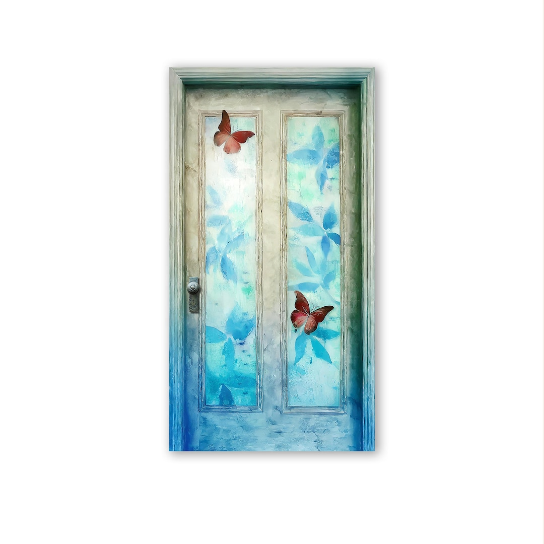 Faux Butterfly Door/printed Door Mounted on Chipboard/diorama Doors ...