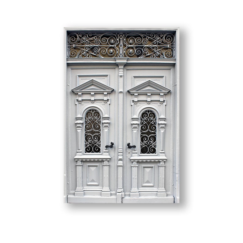Miniature Faux Double Door/door Printed on Paper and Mounted on Chip ...