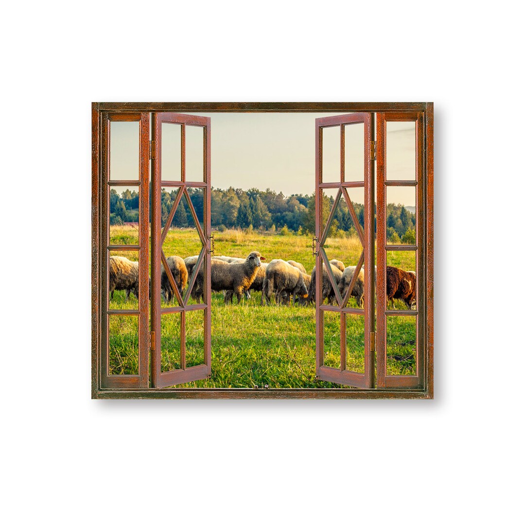 Miniature Faux Doll House Window/window Printed on Paper and Mounted on ...