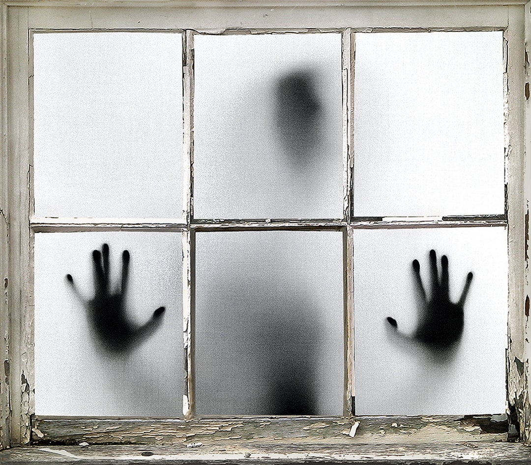 Faux Spooky Window, Paper Window Mounted on Chip Board for Doll and ...