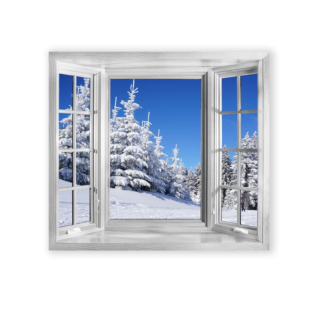 Miniature Snow Window/faux Window Printed on High End Photo Paper and ...