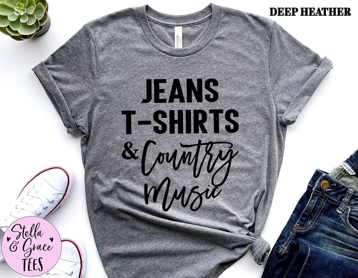 Jeans Tshirts and Country Music Shirt Country Music Lover | Etsy
