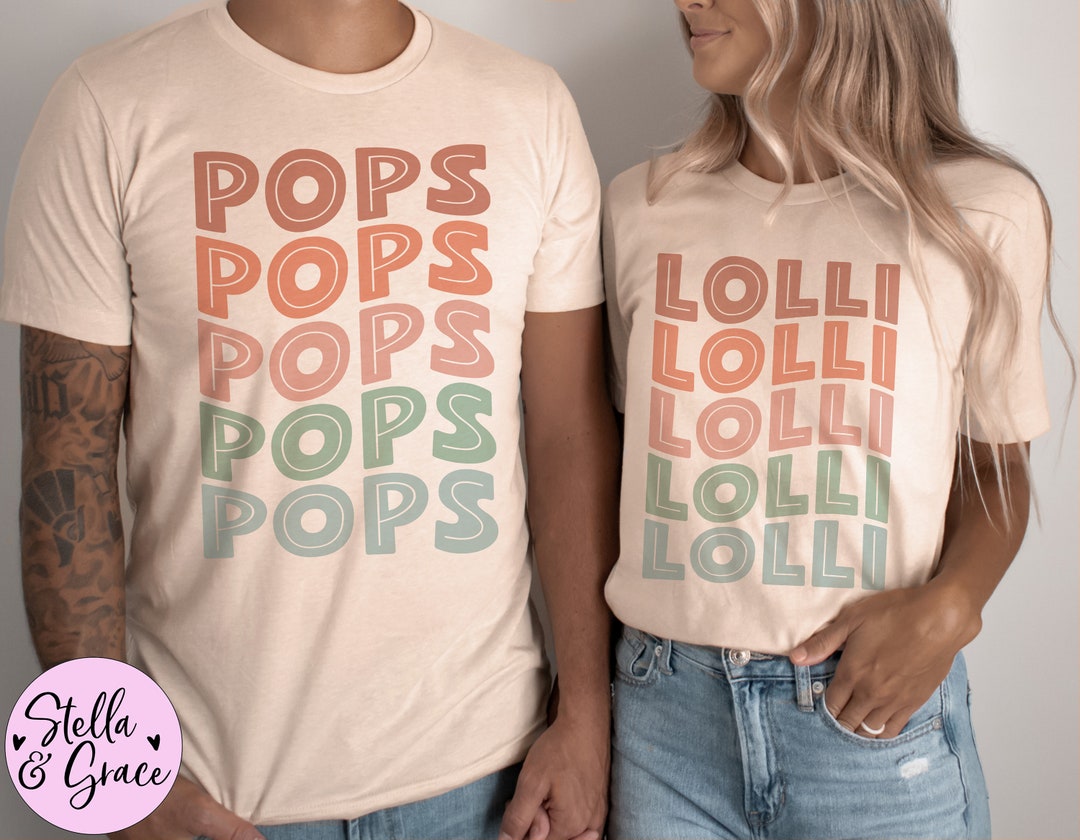 Lolli Pops Shirts, New Grandma and Grandpa to Be Gift, Pregnancy ...