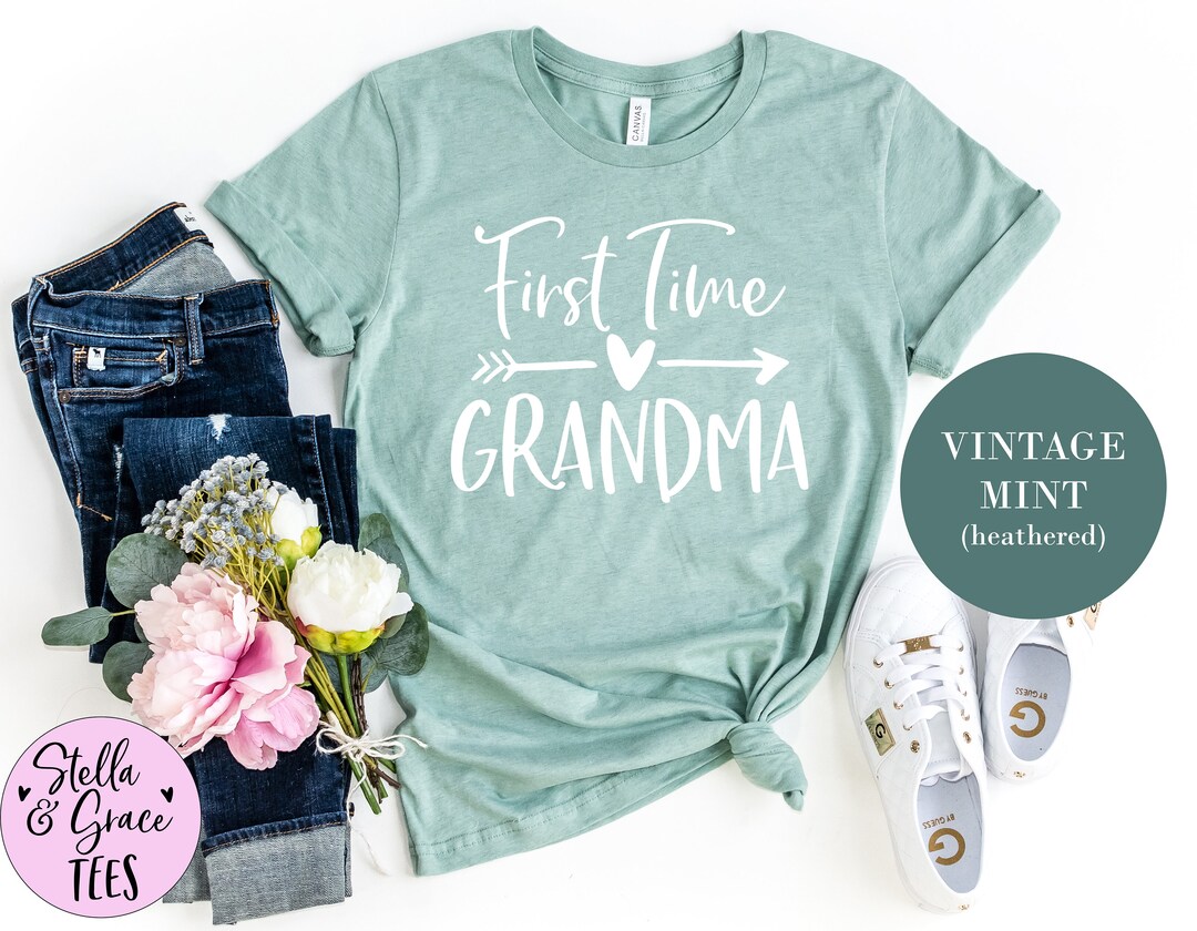 First Time Grandma Shirt, Grandparent Pregnancy Announcement, Pregnancy ...
