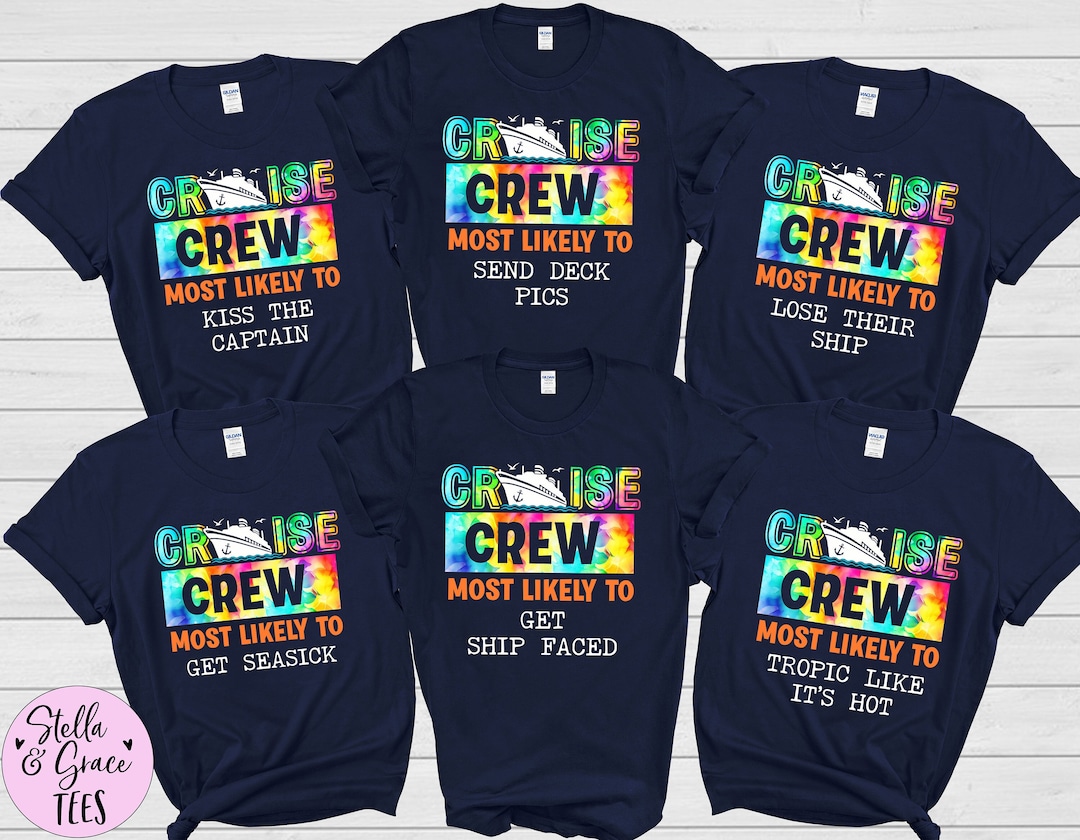 Matching Family Cruise Shirts, Most Likely to Matching Cruise Crew Shirts, Cruise Vacation ...
