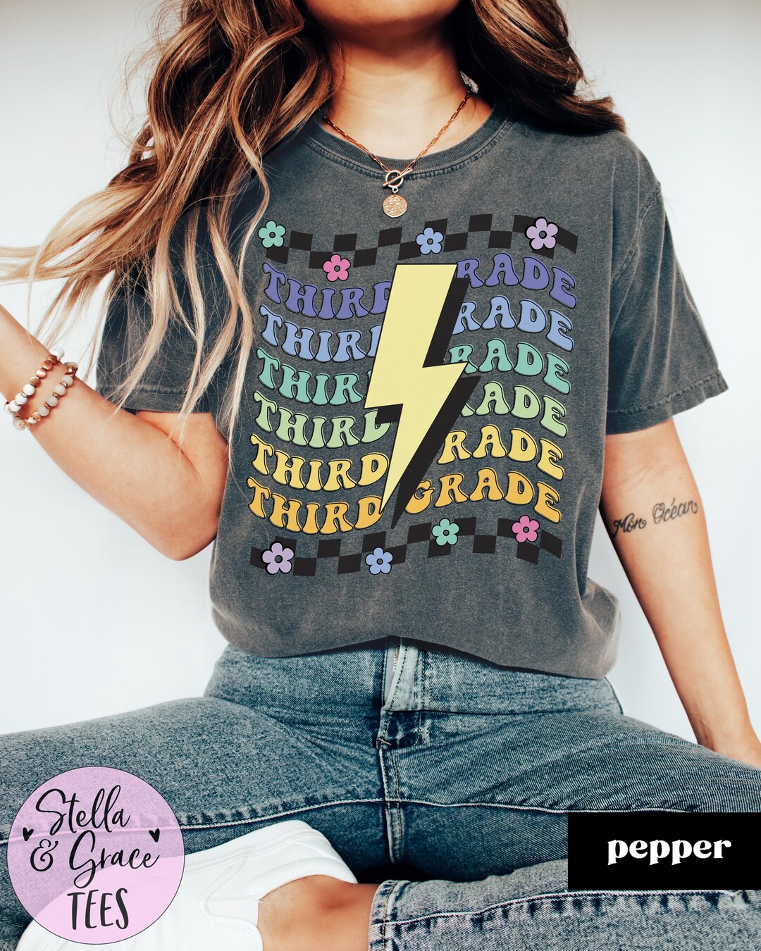 Third Grade Teacher Shirt, Comfort Colors® Tshirt, 3rd Grade Tshirt ...