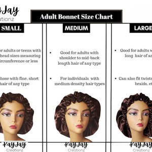 Peah & Black Silk Satin Bonnetdouble-layered Reversible and Adjustable ...