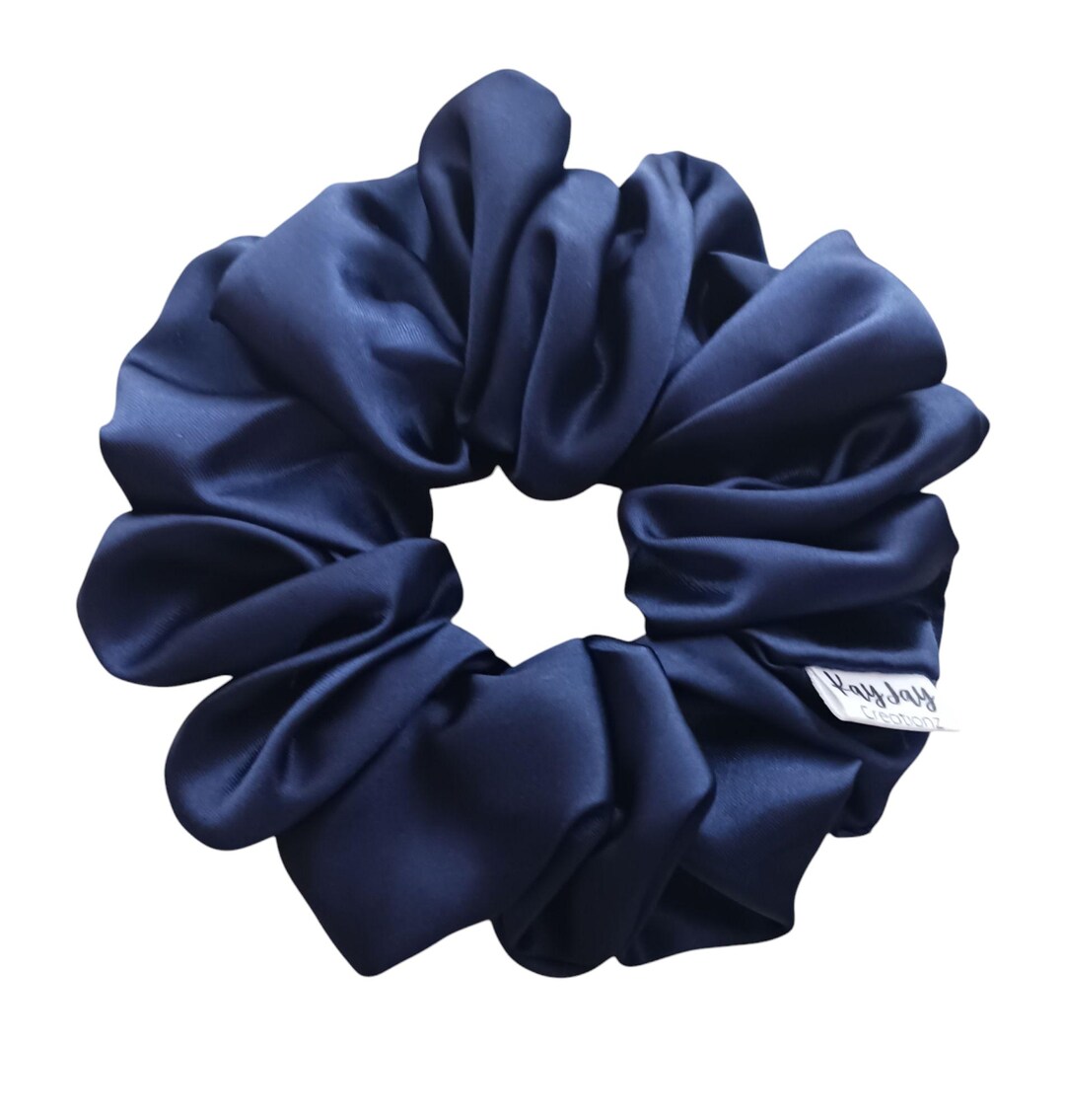 NAVY - Satin Scrunchie| Women's Hair Scrunchies| Gifts for Her - Etsy
