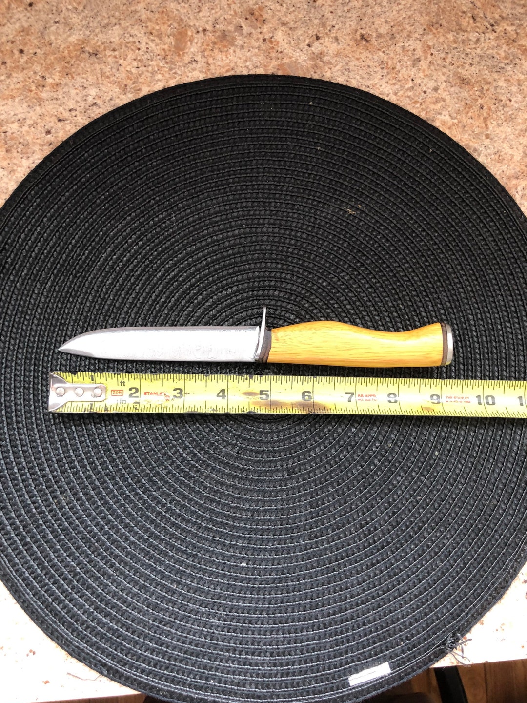 Made to Order Low Layer Damascus Knife With Guard, Hidden Tang and ...