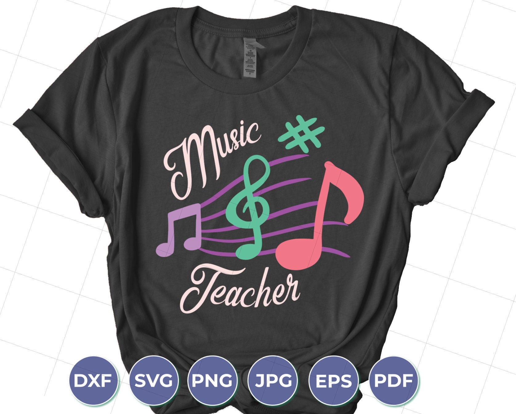 Music Teacher SVG Teacher SVG Music SVG Cricut Cut File | Etsy