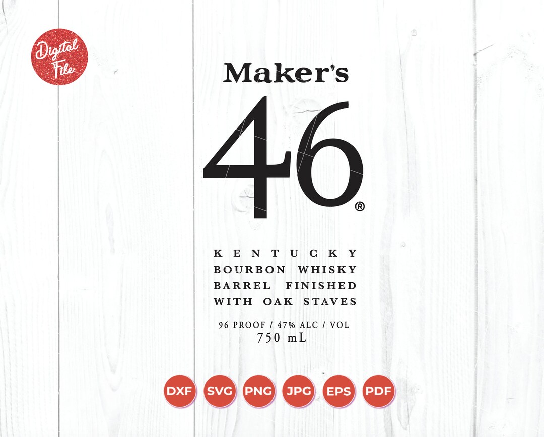 Maker’s Mark SVG, Maker’s Mark Cutfile, Maker’s 46 SVG, Maker’s Mark 46 ...