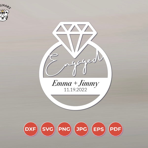 Engaged Svg - Etsy