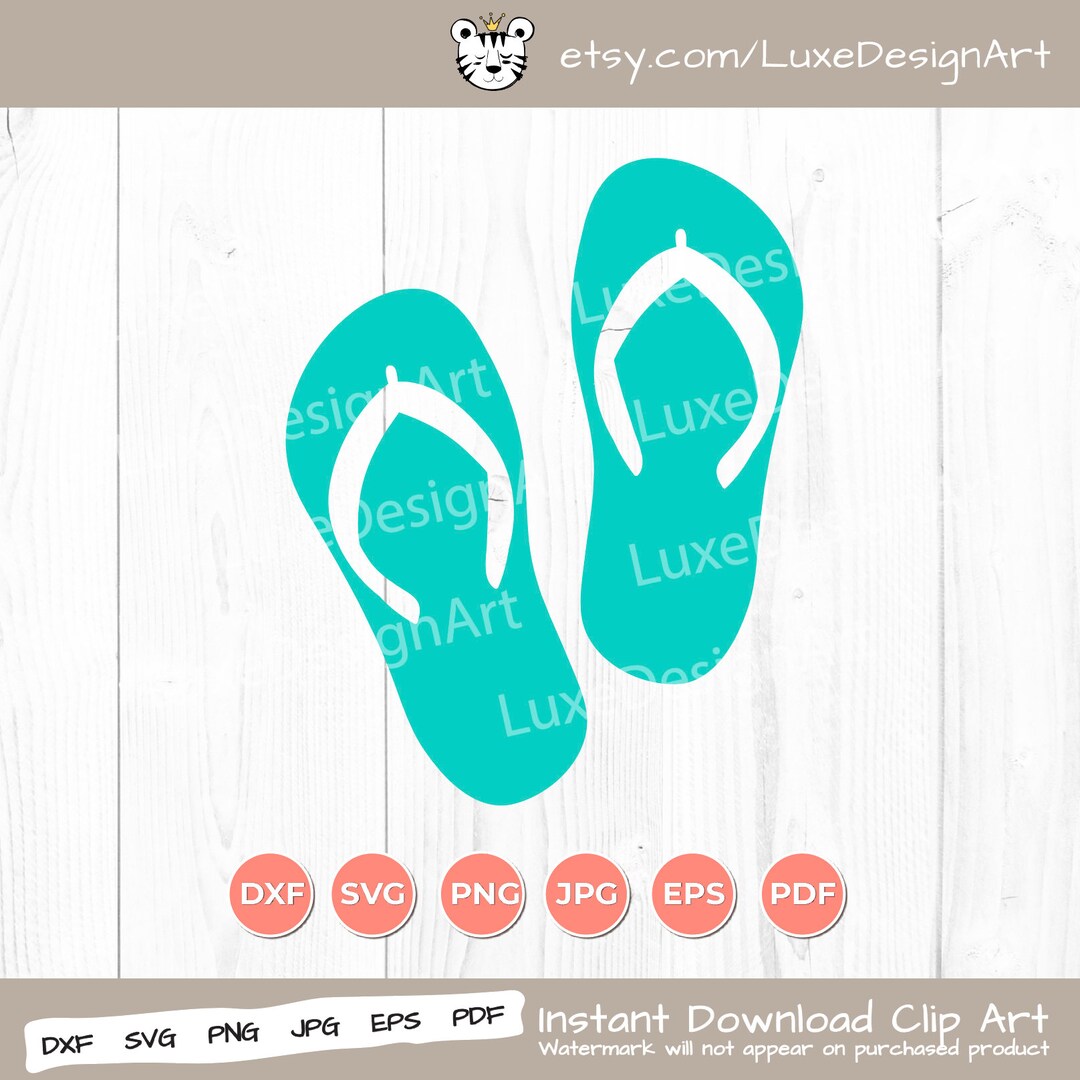 Flip Flops, Flip Flops SVG, Instant Download, Cricut Cut File ...