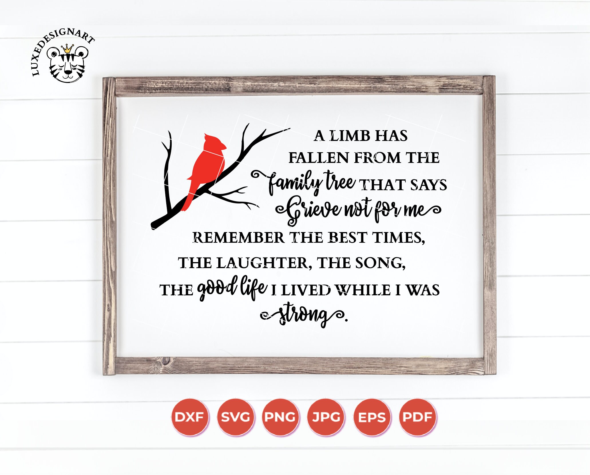 A Limb has Fallen SVG Funeral svg Memorial svg Remembrance | Etsy