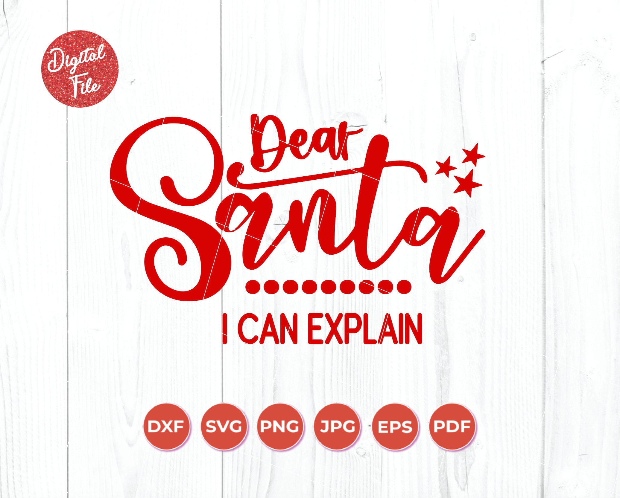 Dear Santa I can explain Dear Santa Svg I can explain svg | Etsy