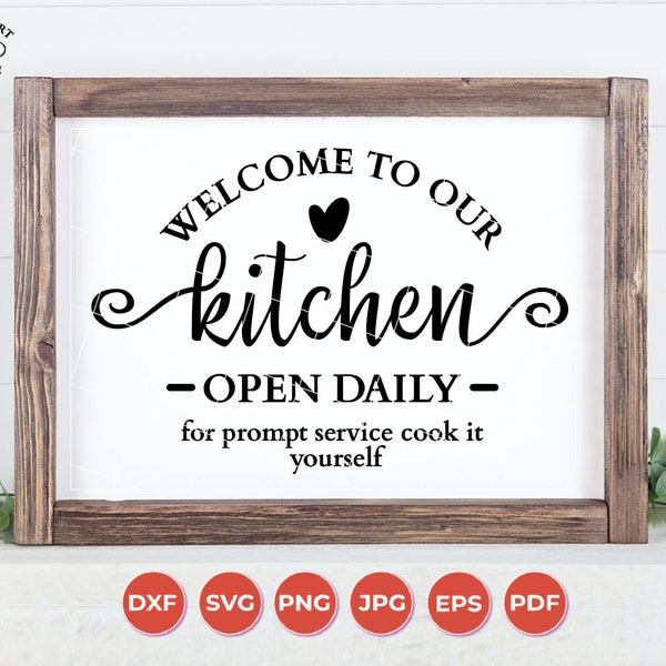 Kitchen Sign Svg - Etsy