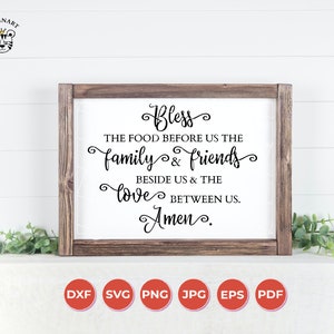 Bless the Food Before Us SVG, Prayer SVG Cut Files, Inspirational Svg ...