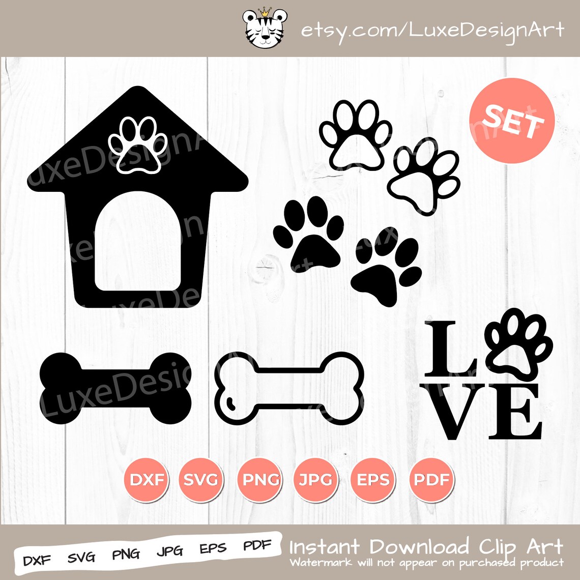 Dog SVG Dog Cut File Dog Paw SVG Dog Cricut File Dog | Etsy