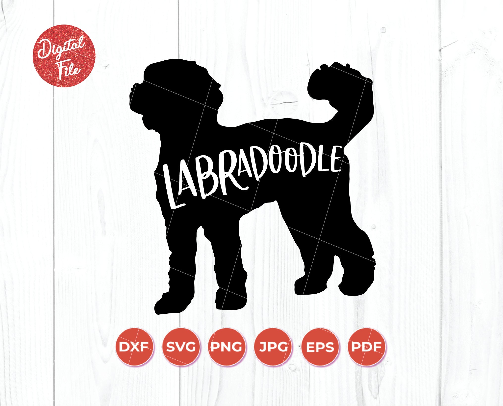 Labradoodle SVG Labradoodle Cutfile Dog Ornament SVG Dog | Etsy