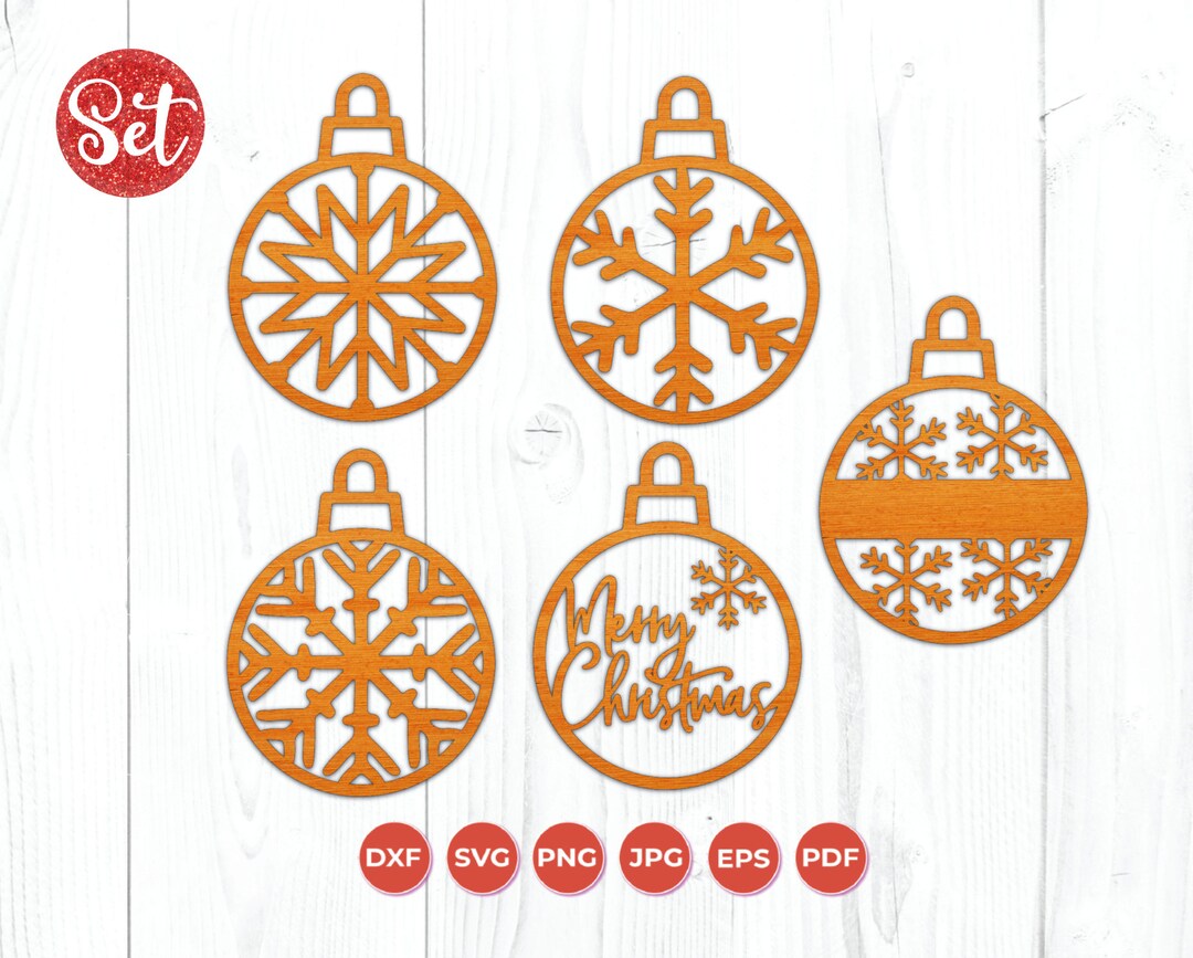 Christmas Ornament SVG, Snowflake Ornament, Baubles Svg, Christmas ...