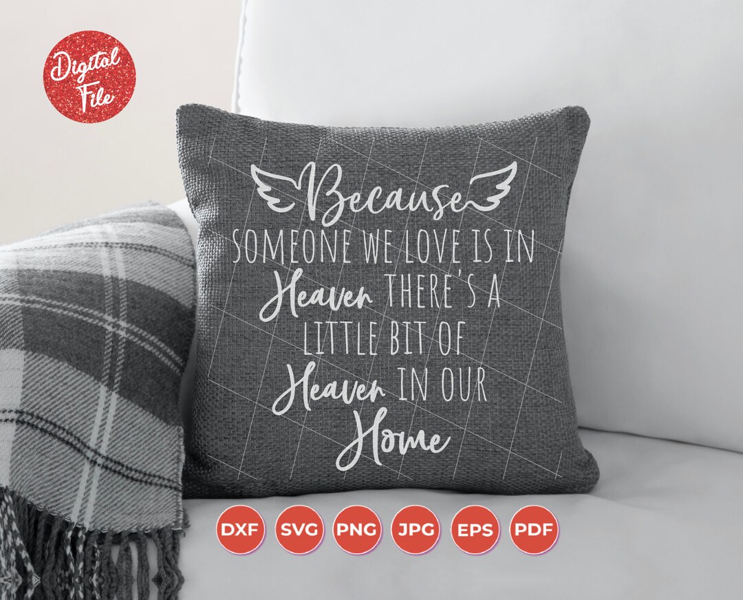 Memorial Poem SVG Lantern SVG Because Someone We Love is in - Etsy