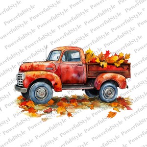 Fall Truck PNG Graphics Hello Fall Clipart Farm Truck PNG With Pumpkins ...