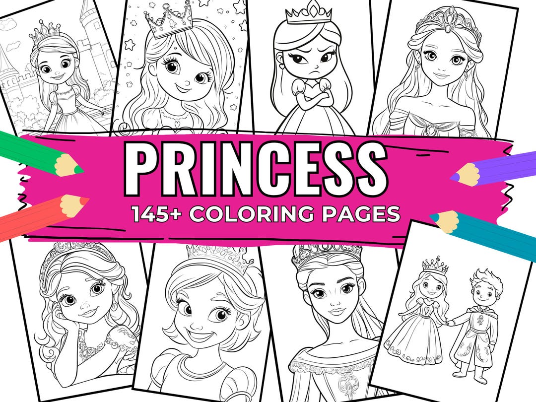 Cute Princess Coloring Pages for Kids Kawaii Coloring Pages Princess ...