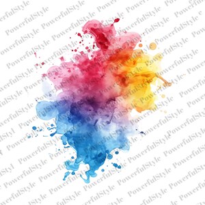 Watercolor Color Splash Clipart PNG, Paint Splatter Clipart, Alcohol ...