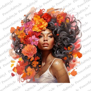 Afro Woman Bundle PNG Sublimation Design | Black Woman PNG | Digital ...