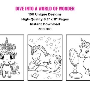 100 Unicorn Coloring Pages Printable for Kids, Girls Unicorn Coloring ...