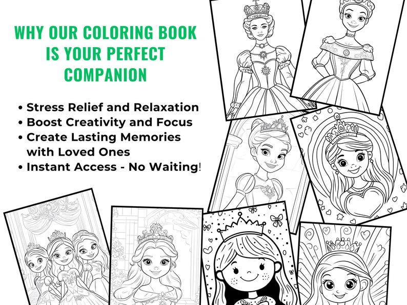 Cute Princess Coloring Pages for Kids Kawaii Coloring Pages Princess ...
