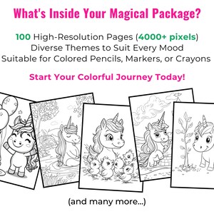 100 Unicorn Coloring Pages Printable for Kids, Girls Unicorn Coloring ...