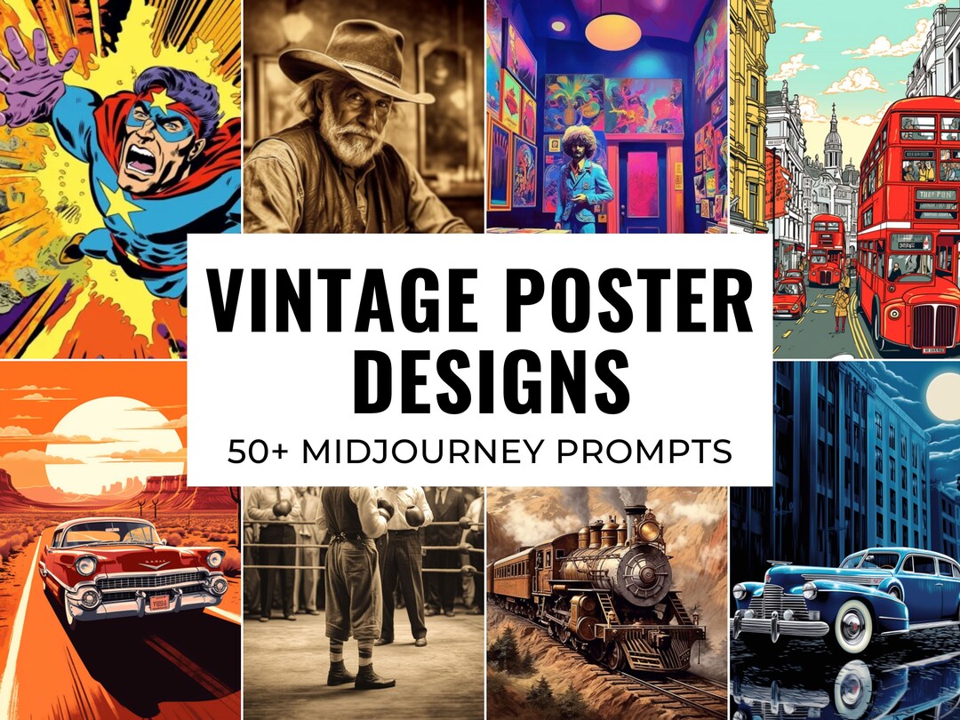 50 Vintage Poster Midjourney Prompts, AI Art, Midjourney Prompt ...