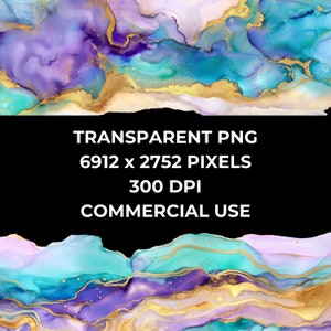 Rainbow Border Alcohol Ink | Abstract Watercolor Clipart | Ink ...