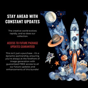 Watercolor Space Alphabet A-Z Clipart Bundle | Space, Astronaut, and ...