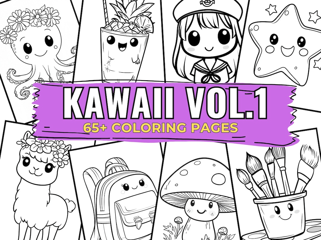 Kawaii Coloring Pages | 65 Cute Coloring Pages for Kids and Adults ...