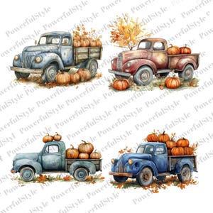 Fall Truck PNG Graphics Hello Fall Clipart Farm Truck PNG With Pumpkins ...