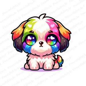 Kawaii Puppy Watercolor Clipart Cute Puppy Clip Art Baby Puppy PNG ...