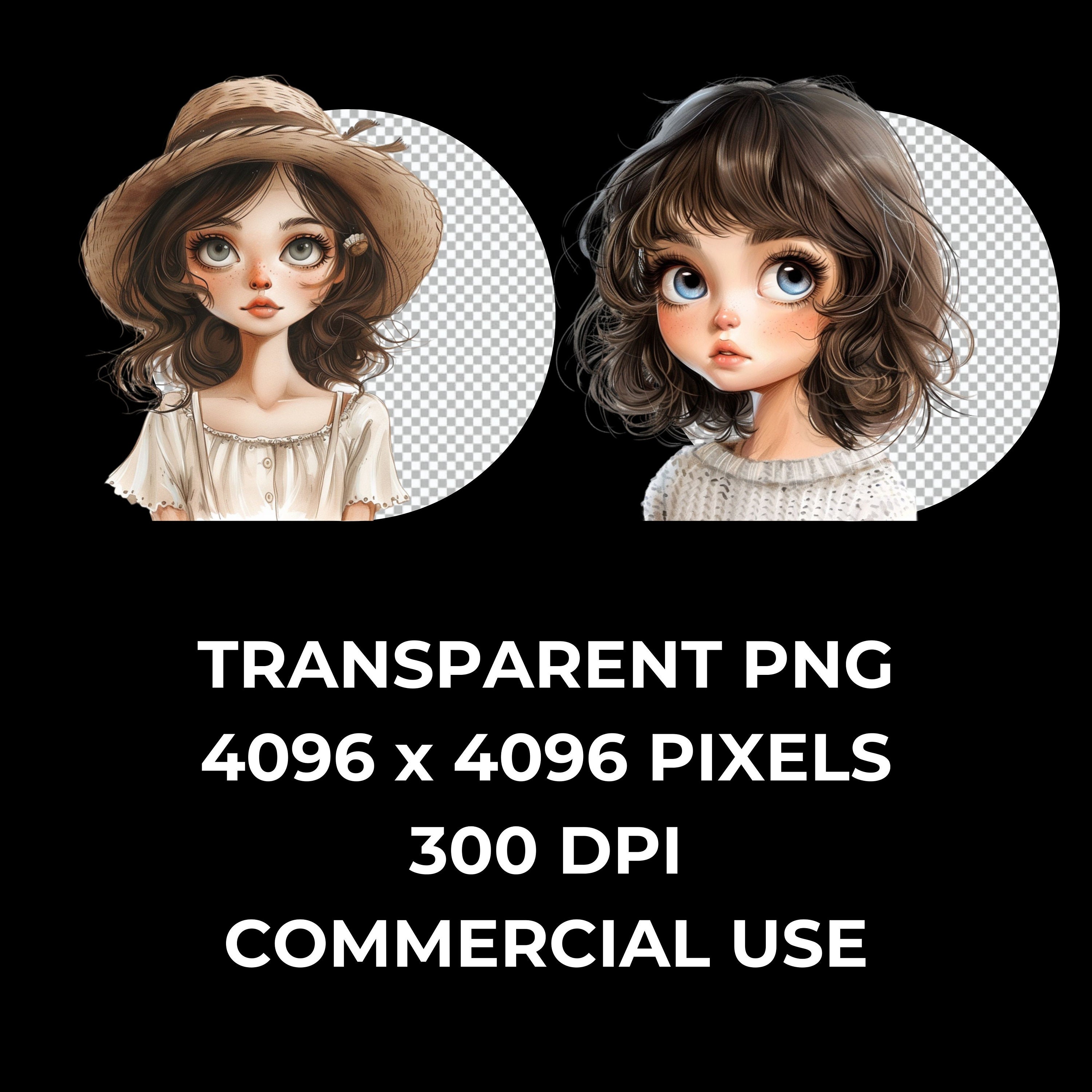 Watercolor Cute Girls Clipart | Toddler Girl, Schoolgirl, Cute Girl ...