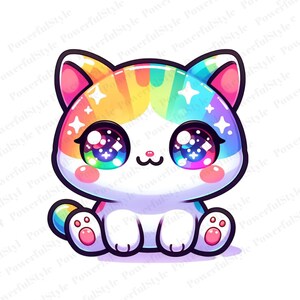 Kawaii Kitty PNG Bundle Cute Cat Adorable Kitty Clipart Kawaii Kitty ...