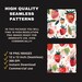 Strawberry Themed Digital Papers, Seamless Digital Paper Pack for ...