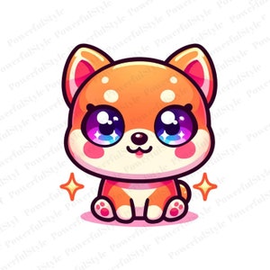 Kawaii Puppy Watercolor Clipart Cute Puppy Clip Art Baby Puppy PNG ...