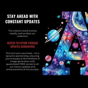 Watercolor Space Alphabet A-Z Clipart Bundle | Space, Astronaut, and ...