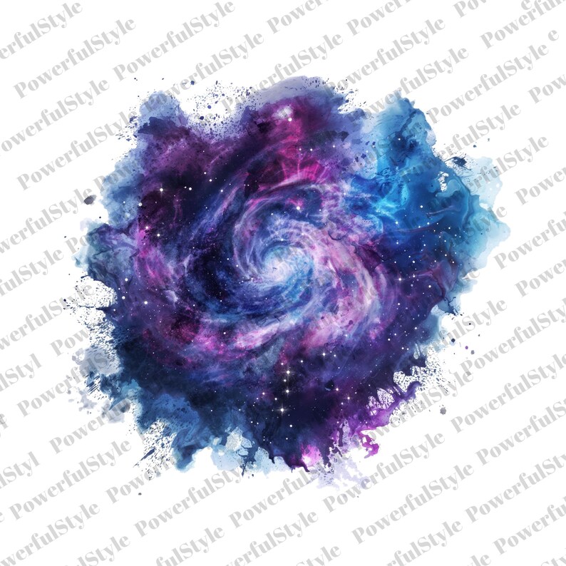 Watercolor Galaxy Clipart Bundle: Space Planets & Astronaut PNG ...