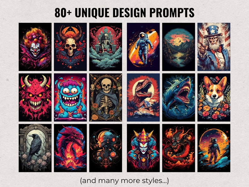 Buy 80 T Shirt Designs Midjourney Prompts Ai Art Midjourney Online In